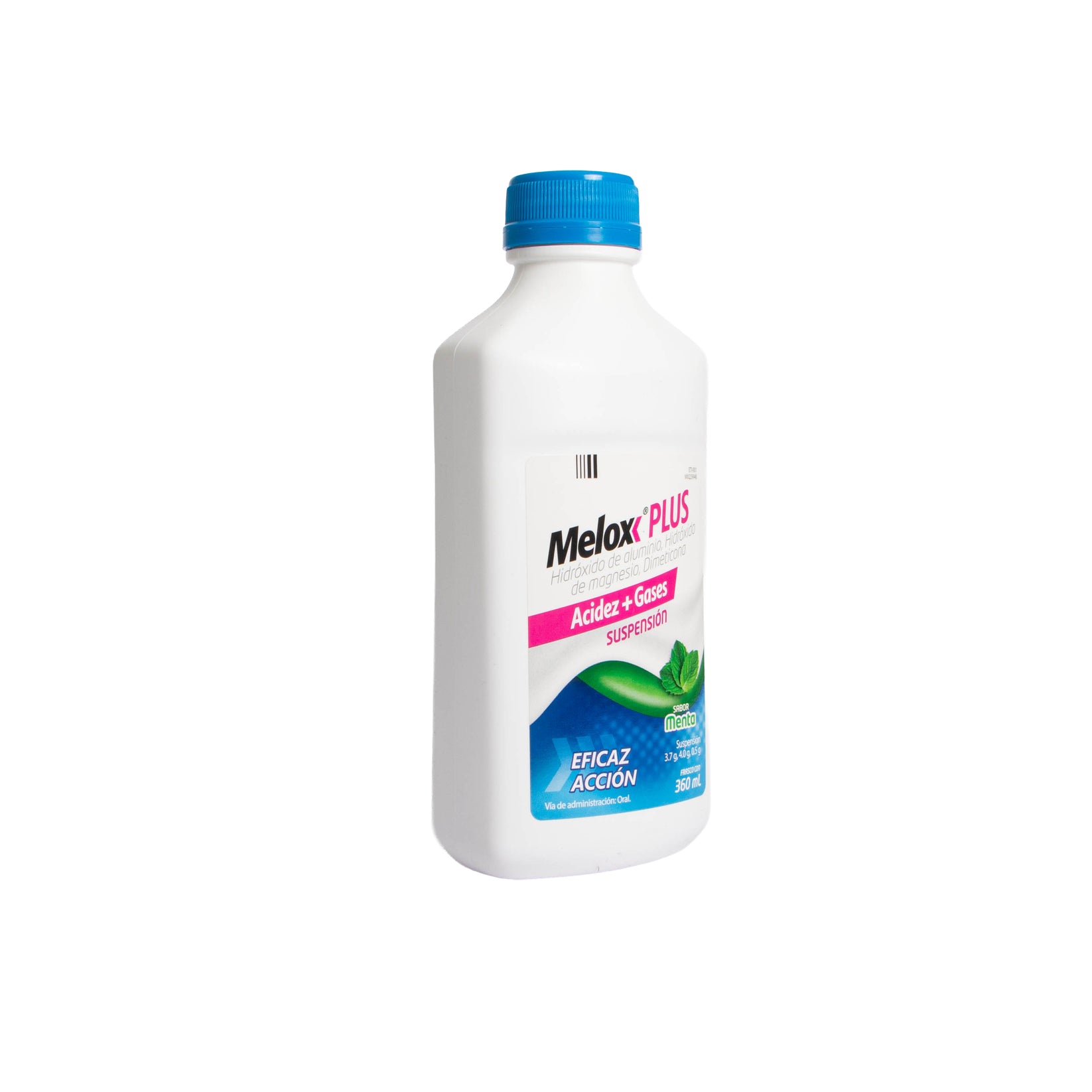 MELOX PLUS SUSP MENTA 360 ML – Antiácido – Farmacia La Paz