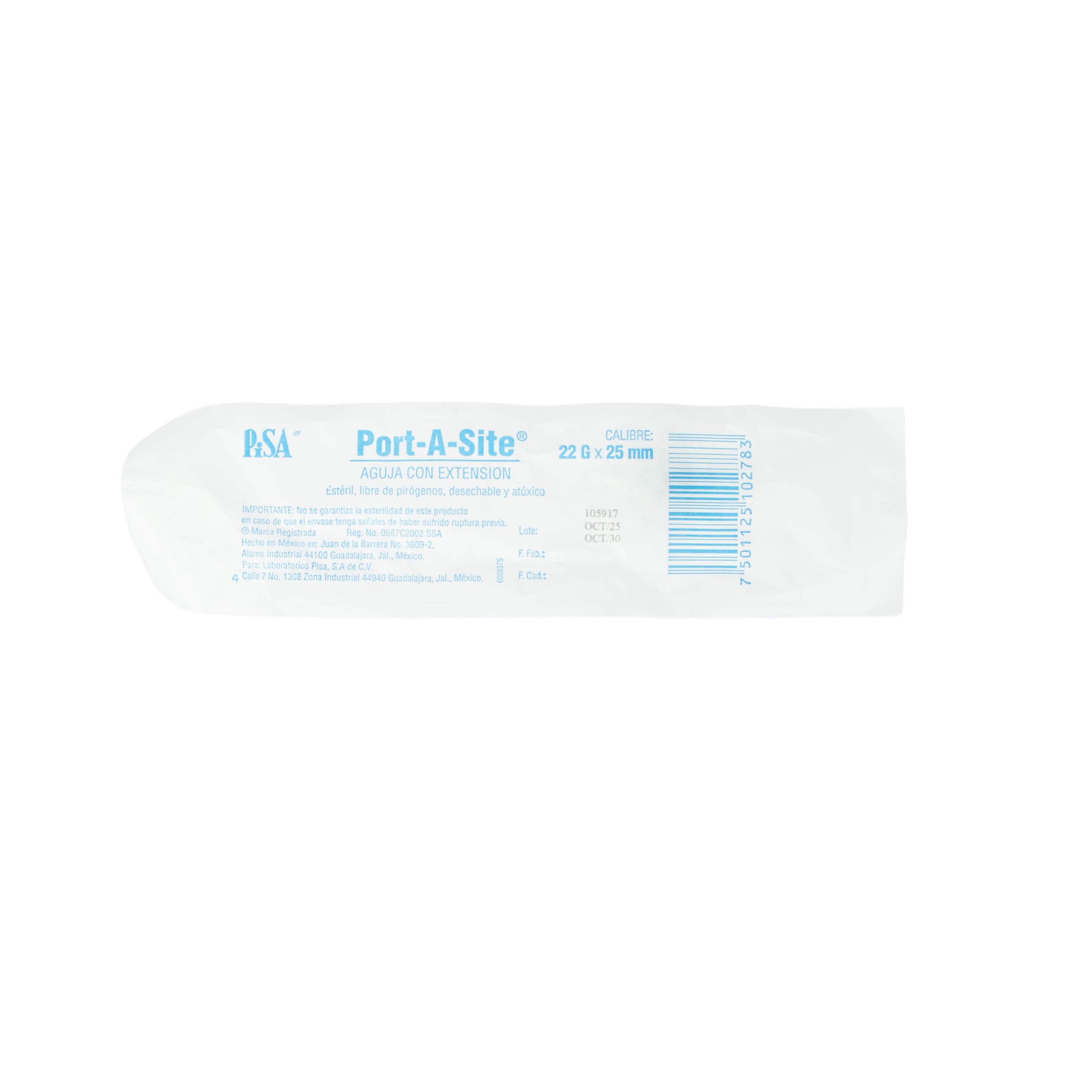 Aguja 22G x 25mm C/Ext Luer Lock – Accesorios Médicos – Farmacia La Paz