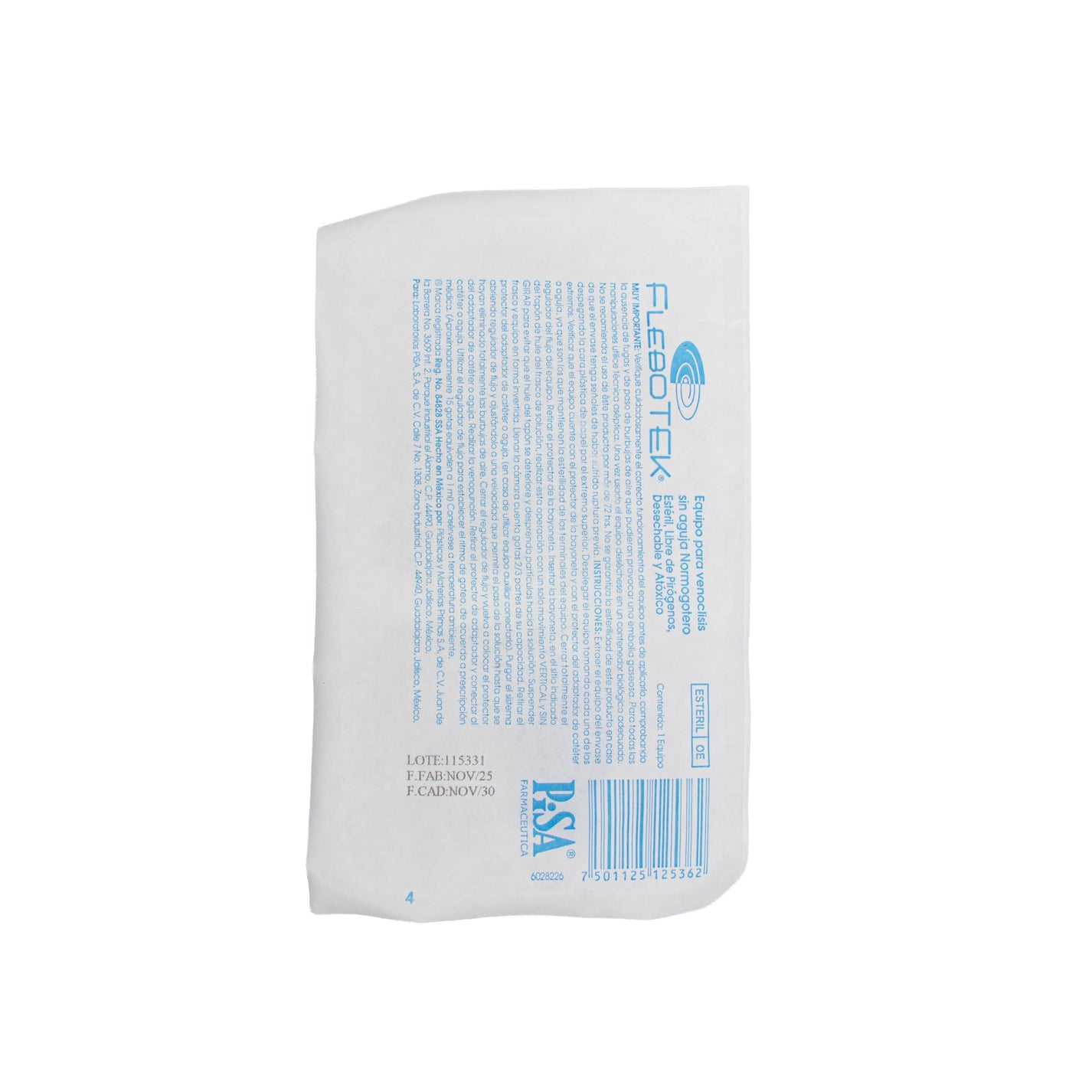FLEBOTEK S/AGUJA Equipo Venoclisis – Terapia de Infusión – Farmacia La Paz