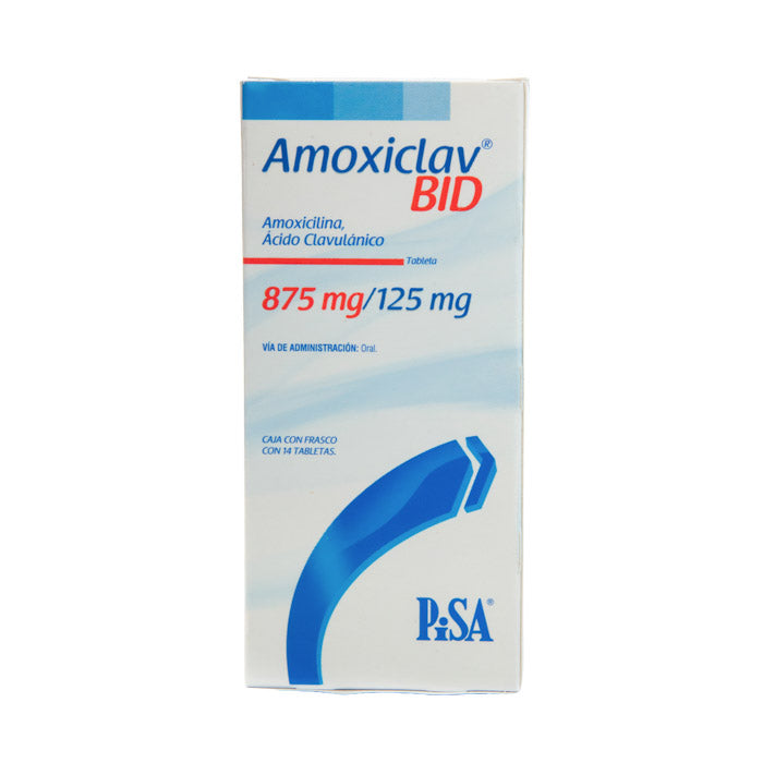 Amoxiclav BID Tabletas 875mg/125mg – Antibiótico – Farmacia La Paz